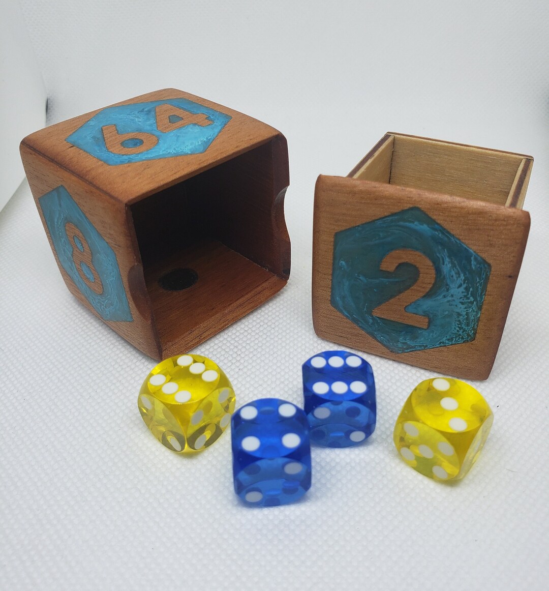 Doubling Cube Dice Box With Precision Dice - Etsy