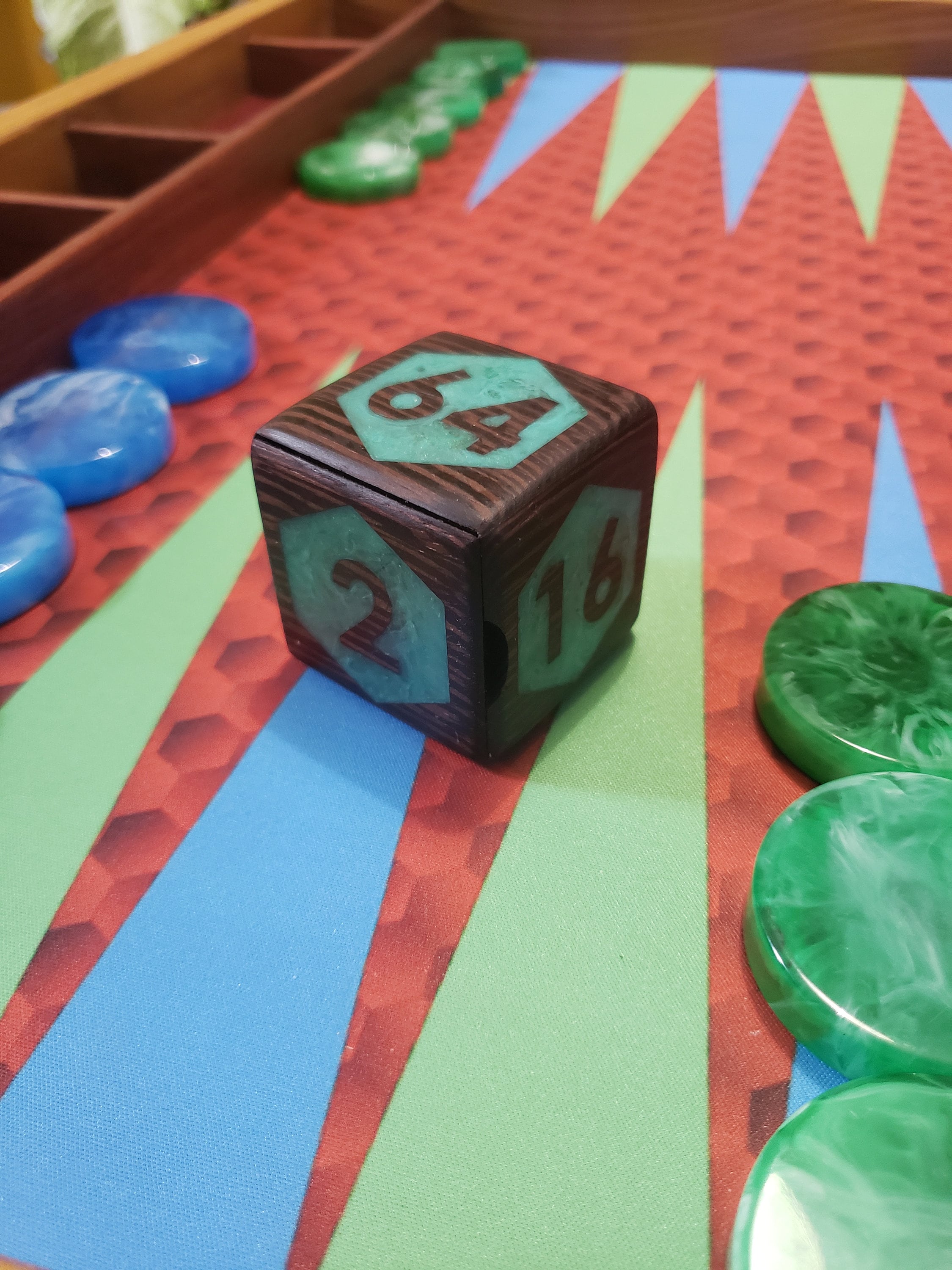 Backgammon Doubling Cube Dice Box With Precision Dice - Etsy