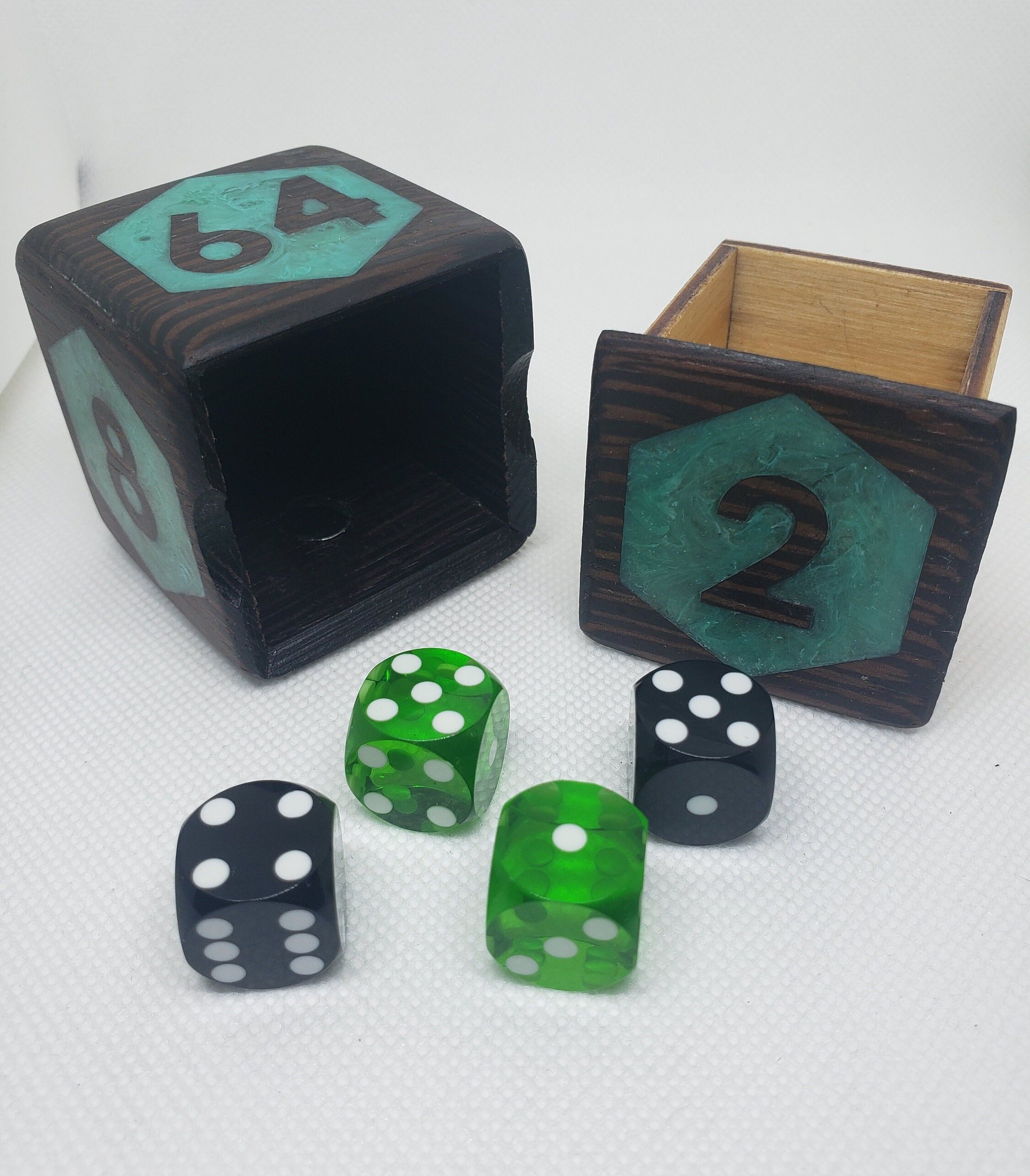 Backgammon Doubling Cube Dice Box With Precision Dice - Etsy