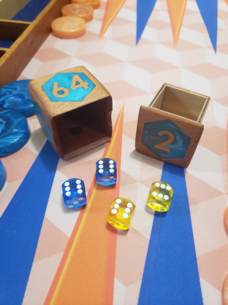 Doubling Cube Dice Box With Precision Dice - Etsy