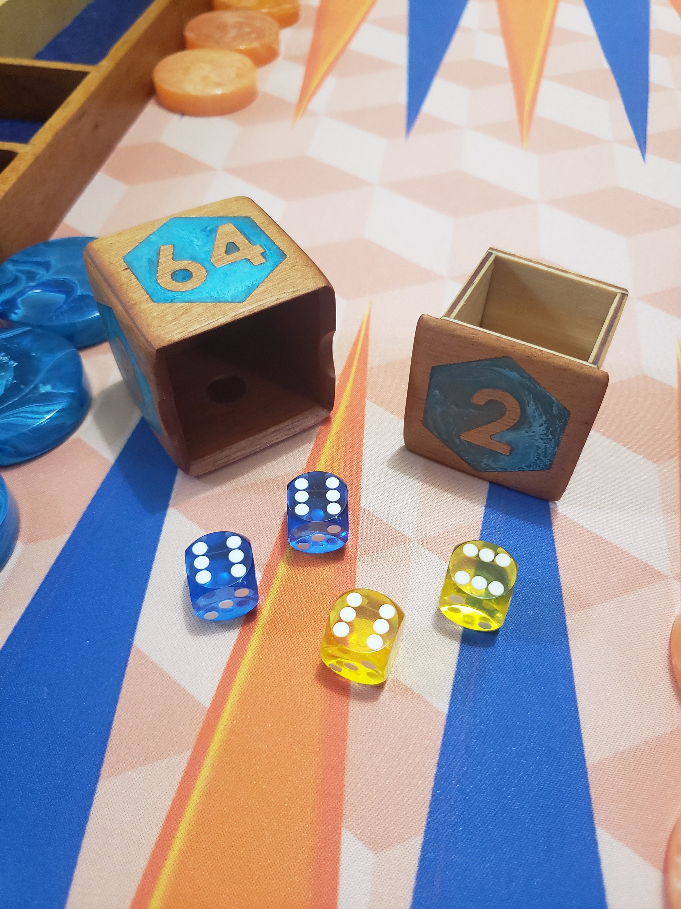 Doubling Cube Dice Box With Precision Dice - Etsy