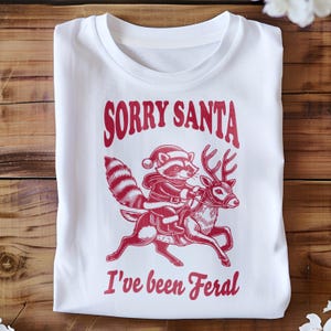 Sorry Santa I've Been Feral Png Svg, Retro Christmas Png, Christmas ...