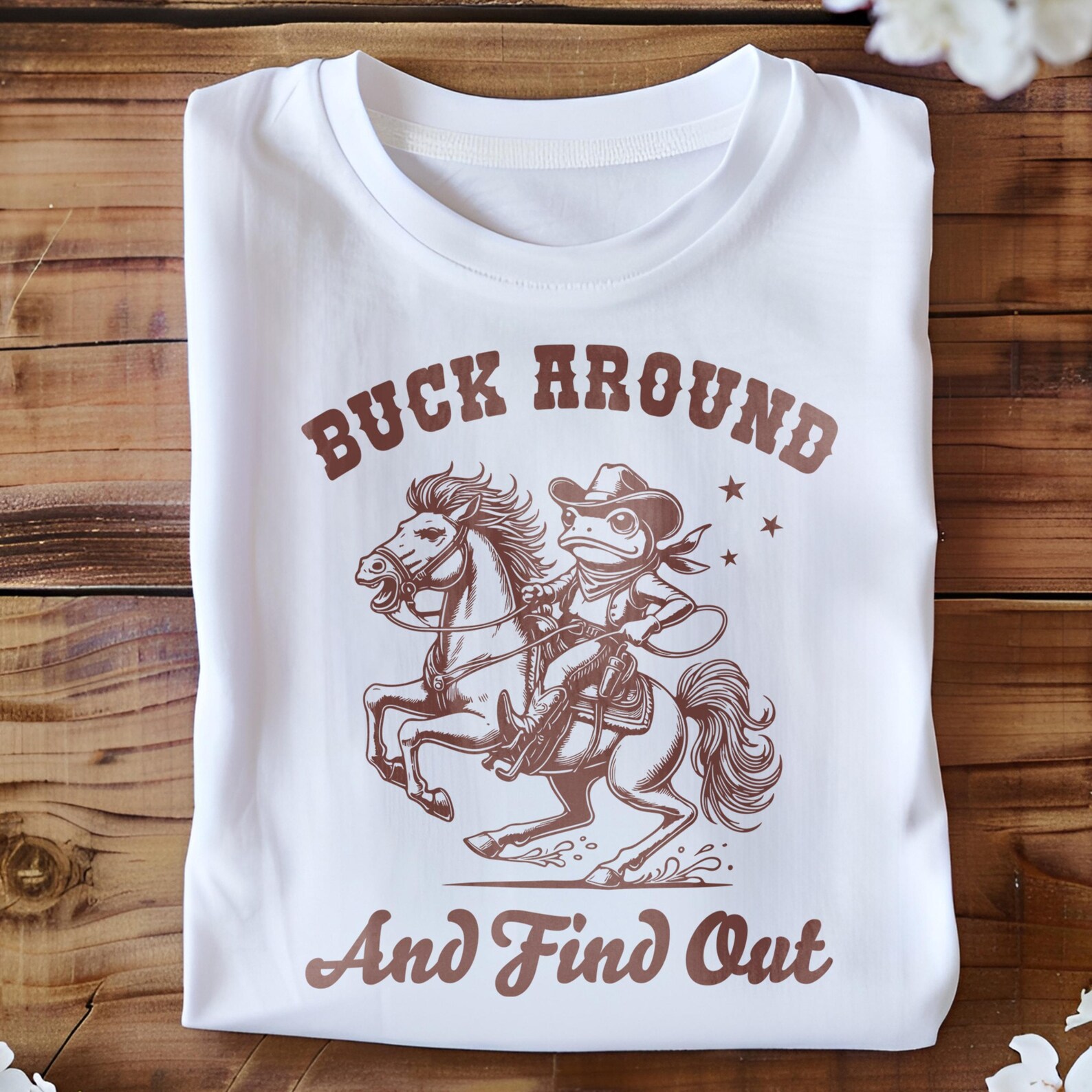 Buck Around and Find Out SVG PNG, Western Cowboy Frog Design, Trendy ...