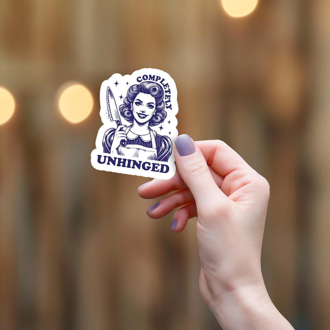Completely Unhinged Png Svg, Retro Unhinged Girl Png, Trendy Vintage ...