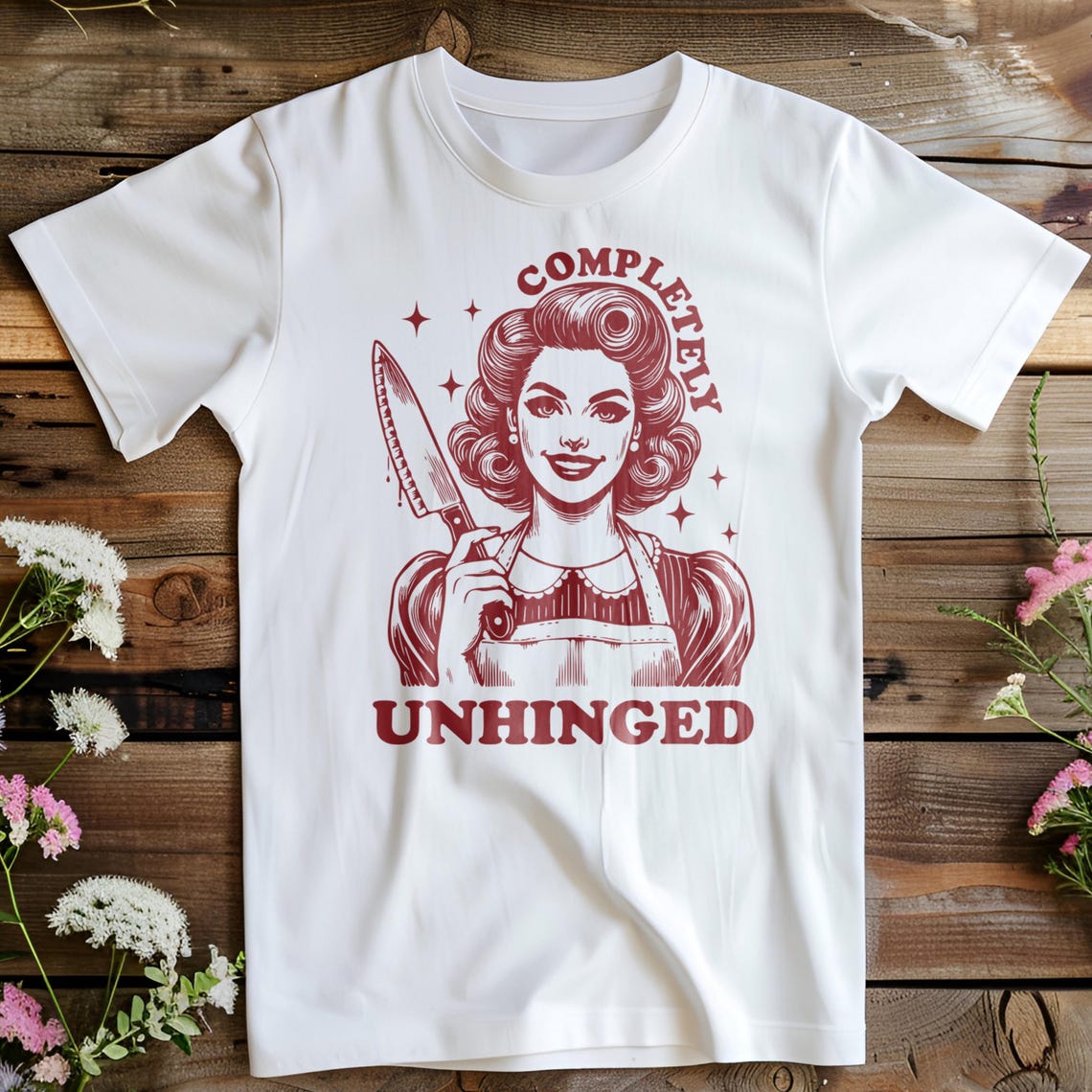 Completely Unhinged Png Svg, Retro Unhinged Girl Png, Trendy Vintage ...