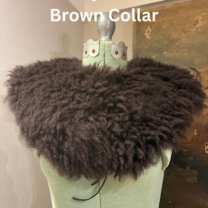 Genuine Sheepskin Collar With Leather Tie or a Snap - Etsy