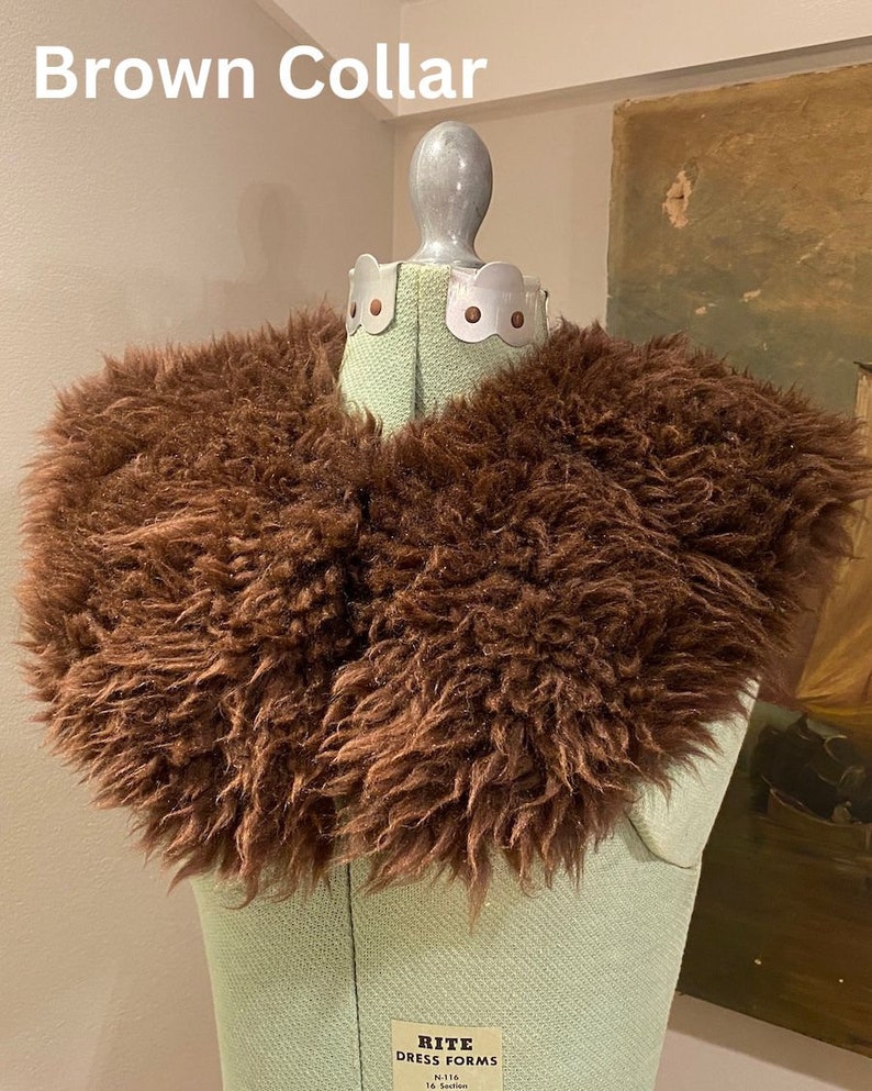 Genuine Sheepskin Collar With Leather Tie or a Snap - Etsy