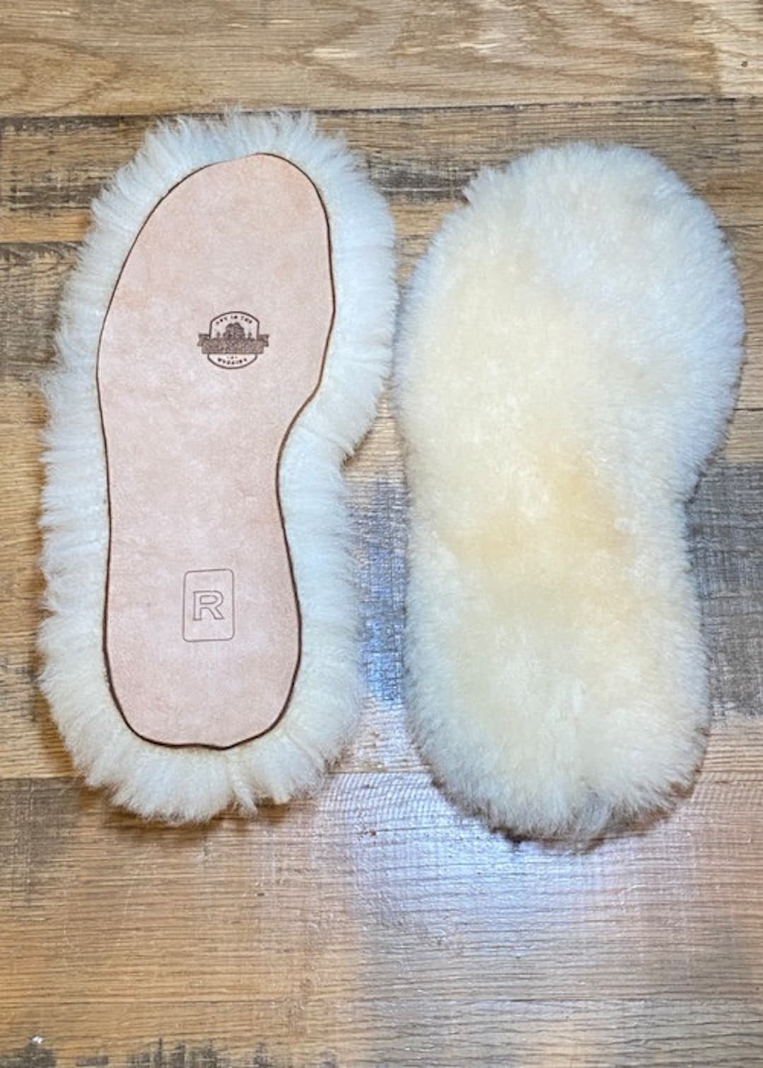 Sheepskin Insoles - Shearling Fur Boot Liners - Leather and Wool. Wool ...