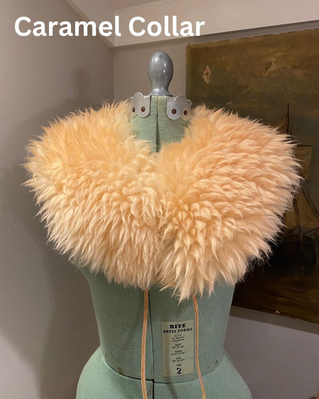 Genuine Sheepskin Collar With Leather Tie or a Snap - Etsy