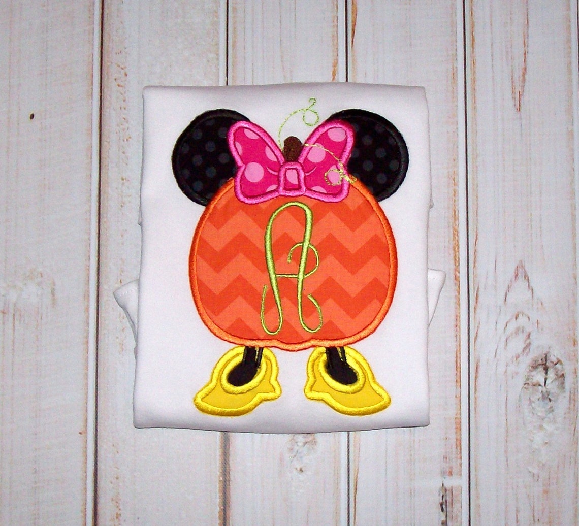Minnie Mouse Pumpkin With Monogram Initial or Initials - Etsy