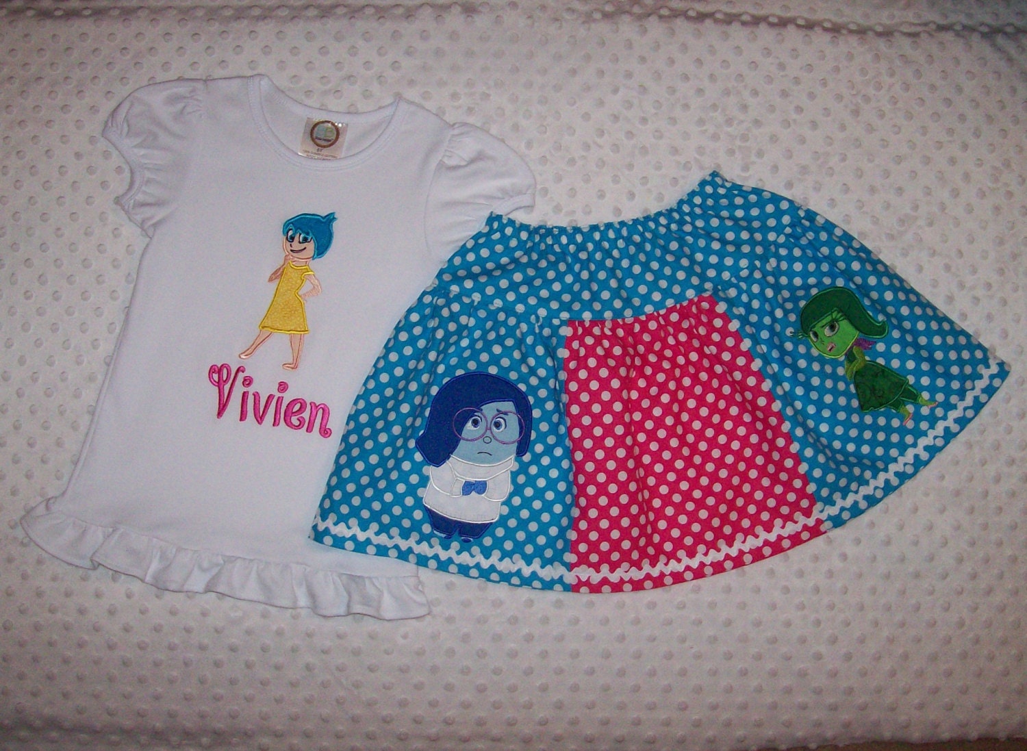 Inside Out Applique Monogram Ruffle T-shirt With Applique - Etsy