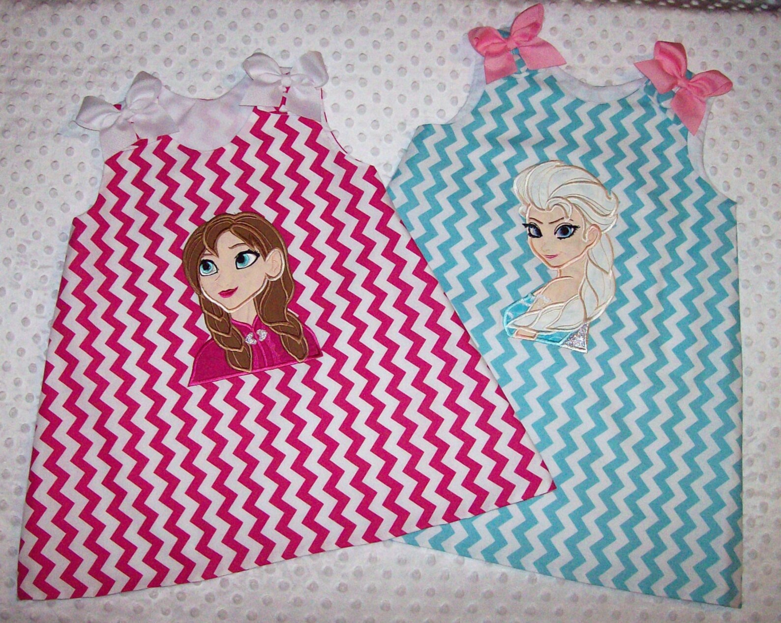 Elsa Snow Queen Frozen Inspired Applique Monogram Pink Dot Age - Etsy