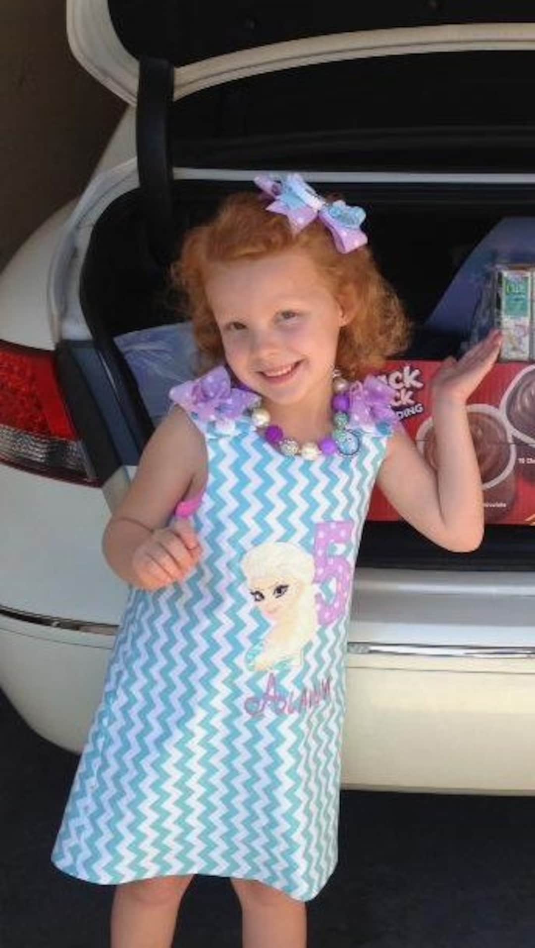 Elsa Snow Queen Frozen Inspired Applique Monogram Lavender Purple Dot ...