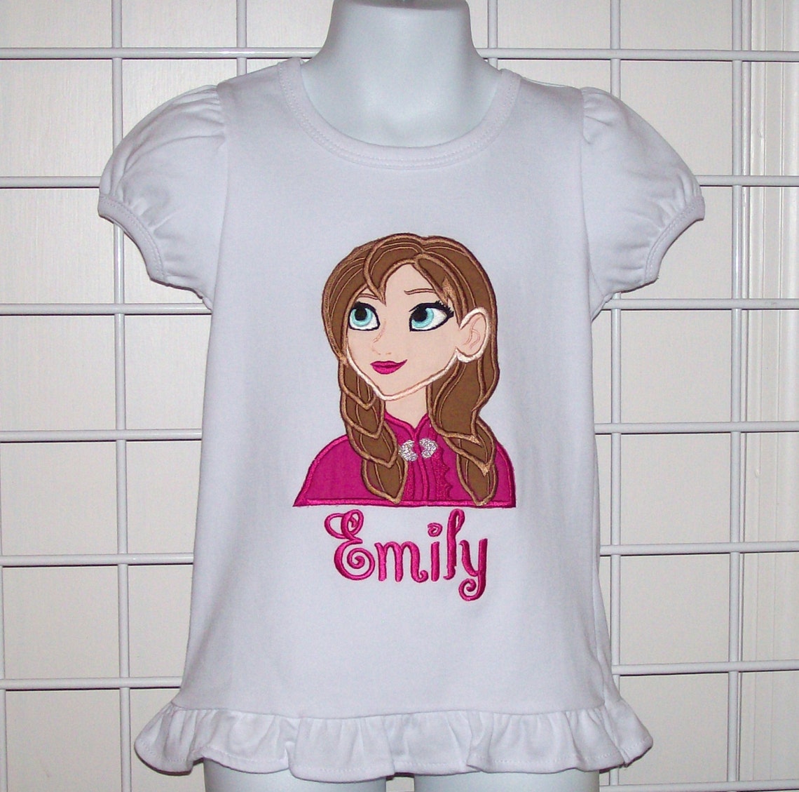 Frozen Inspired Anna Monogram Applique Short or Long Sleeve - Etsy