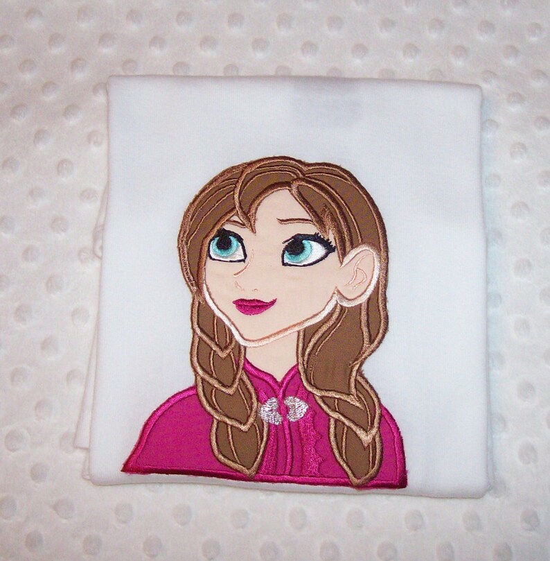 Frozen Inspired Anna Monogram Applique Short or Long Sleeve - Etsy