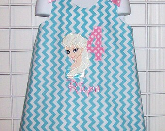 Elsa Snow Queen Frozen Inspired Applique Monogram Lavender | Etsy