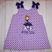 Pink Gingham Ladybug Applique Monogram Birthday Party A-line Dress - Etsy