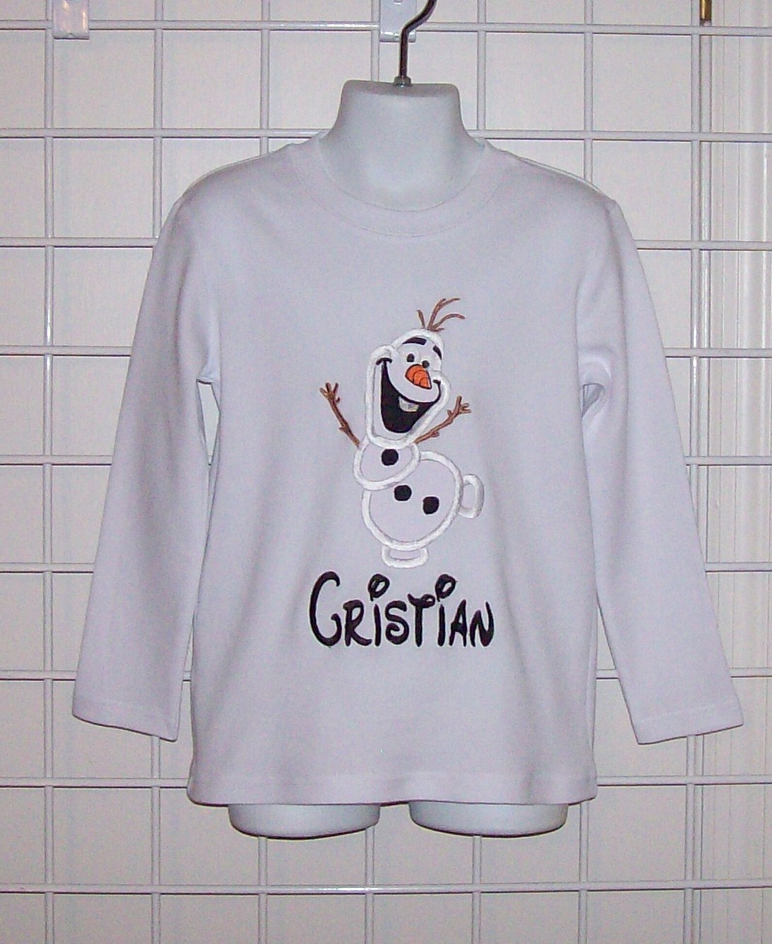 Frozen Inspired Olaf Monogram Applique Short or Long Sleeve - Etsy