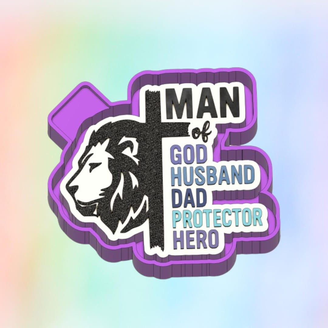 Man of God Christian Dad Freshie Silicone Mold or 3d Molder - Etsy