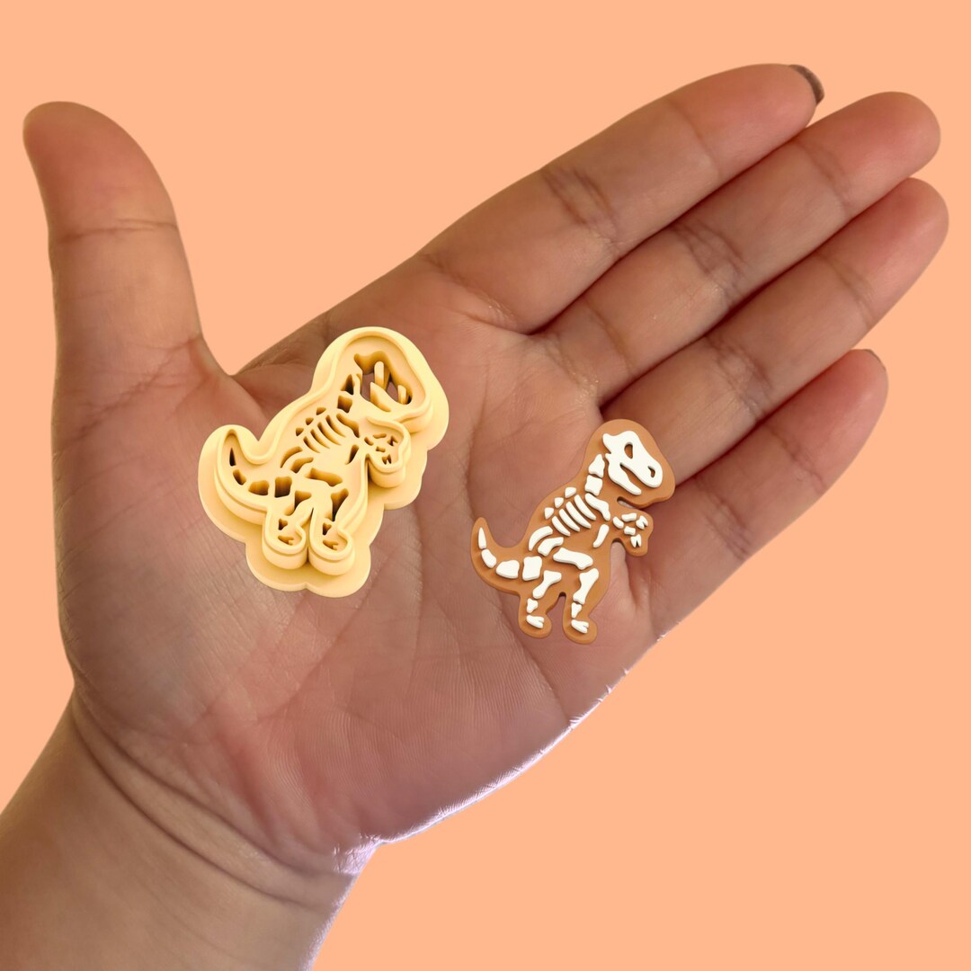 Tyrannosaurus Rex Skeleton Polymer Clay Cutter | Animal Clay Cutter - Etsy