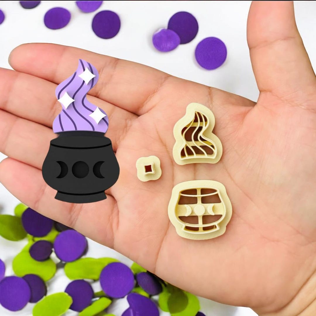 Witch Cauldron Halloween Polymer Clay Cutter - Etsy