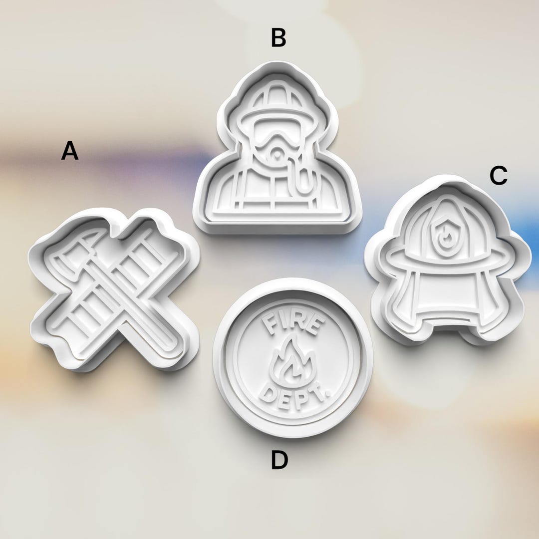 Firefighter Theme Cookie Cutter 3d Printed - Etsy