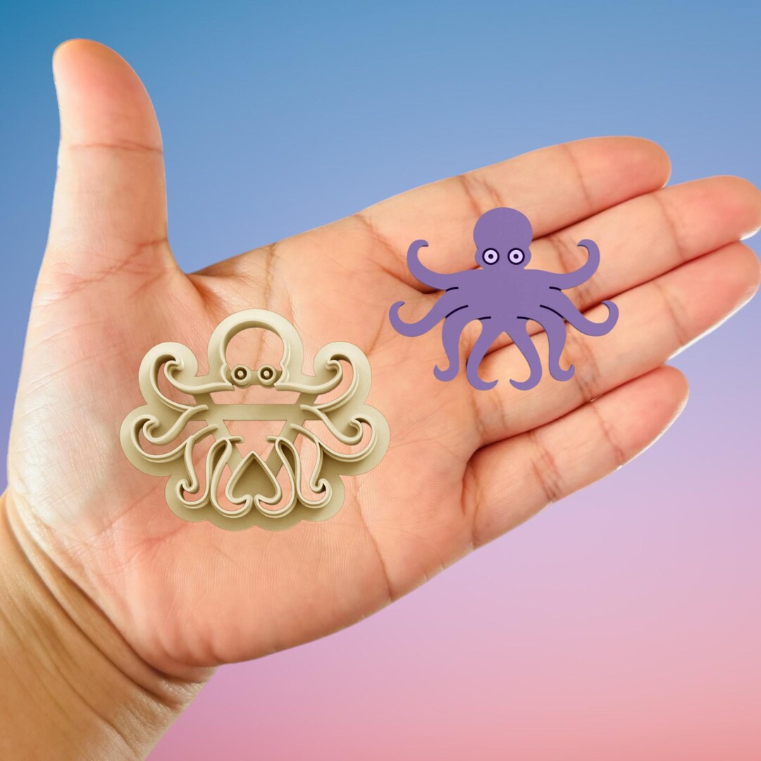 Octopus Polymer Clay Cutter: 3D Printed Craft Tool - Etsy