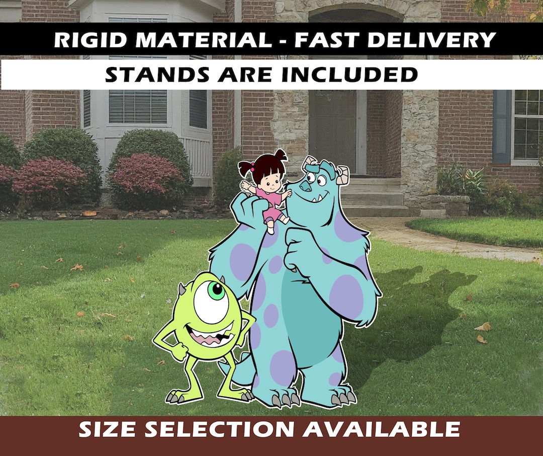 Sulley , Mike , Boo , Monsters Inc Decoration Party Decor Standee Sign ...