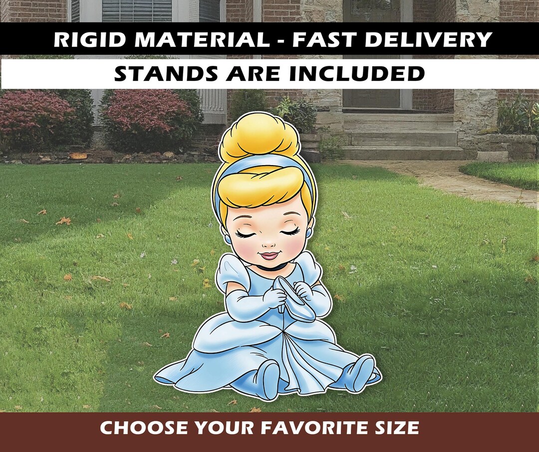 Cinderella Baby Princess Cutouts Cute Princess Cinderella Backdrop ...