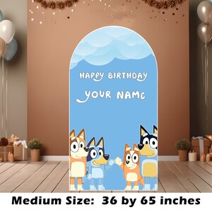 Blue Dog Arch Party Cutout Birthday Decoration Party Decor Backdrop ...