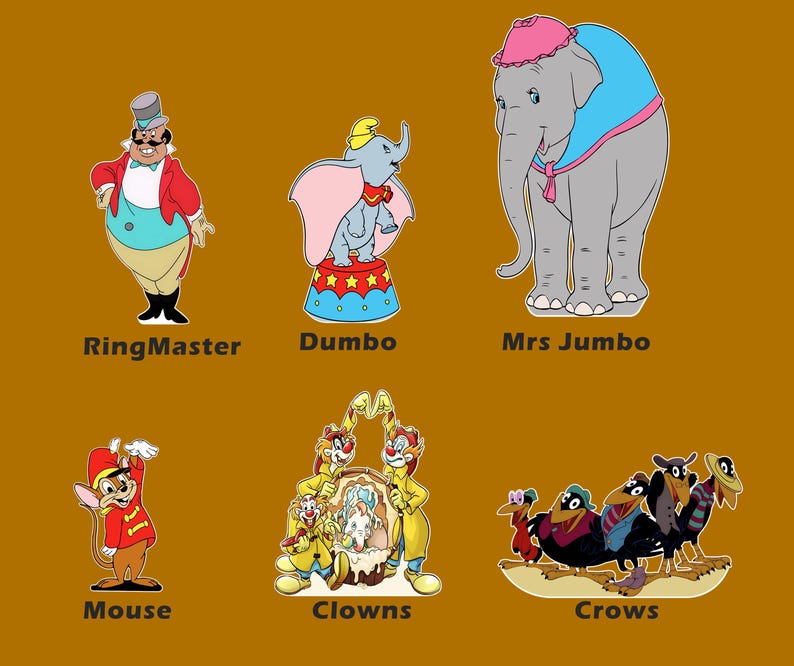 DUMBO Birthday Decoration Party Decor Standee Yard Sign Centerpiece ...
