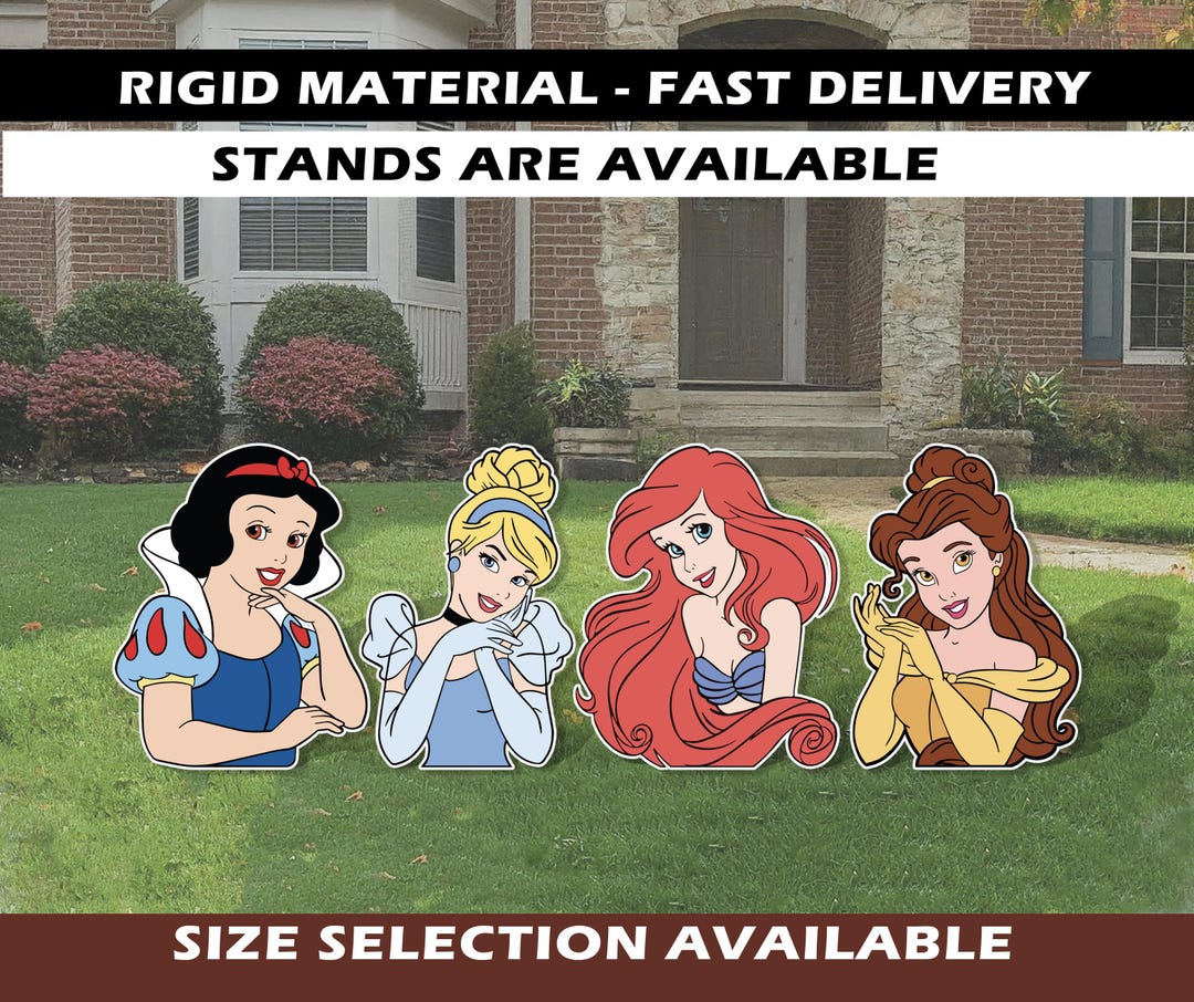 Princess Bust Cutouts, Princess Backdrop, Princess Party Decor ...