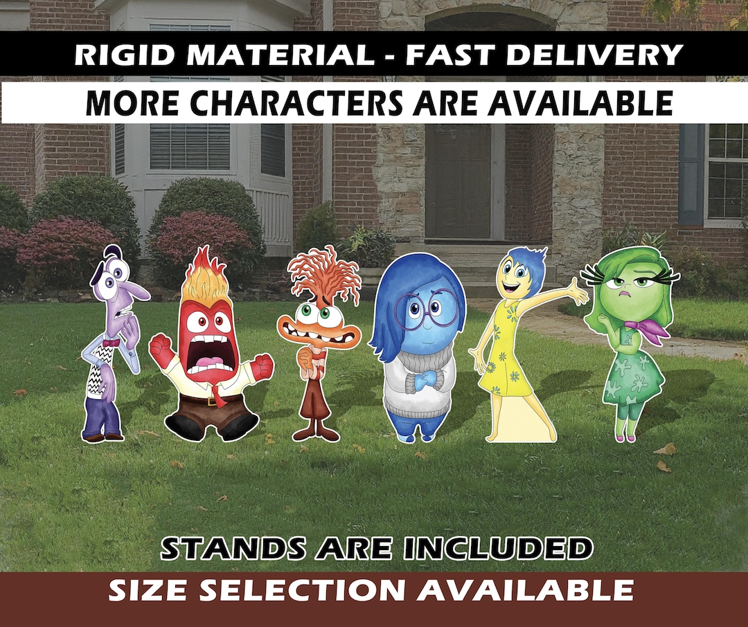 Inside Out Birthday Decor Inside Out Cutout Standee Lawn Yard Sign ...