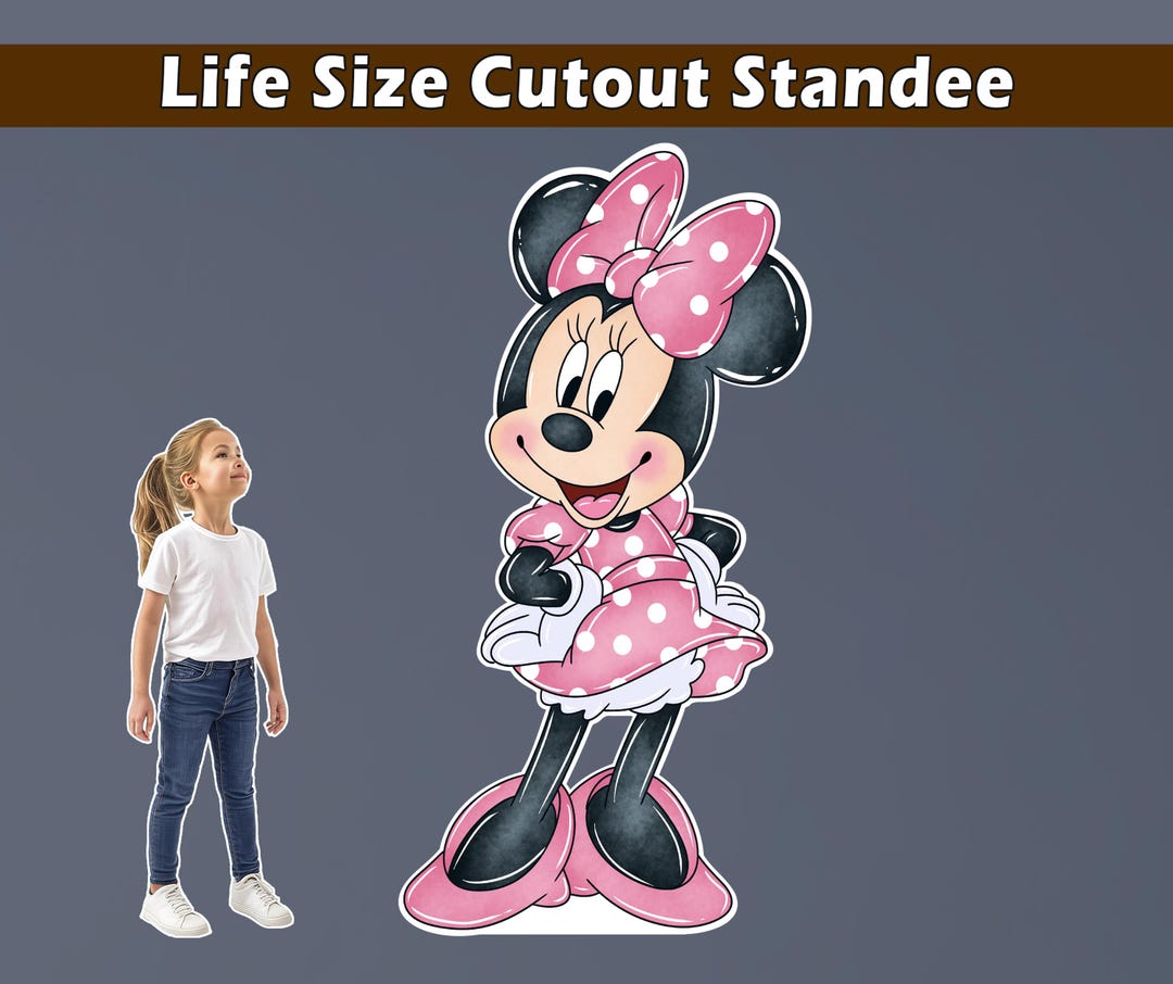 Minnie Mouse LIFE SIZE Big Decor Birthday Decoration Yard Sign Minnie ...
