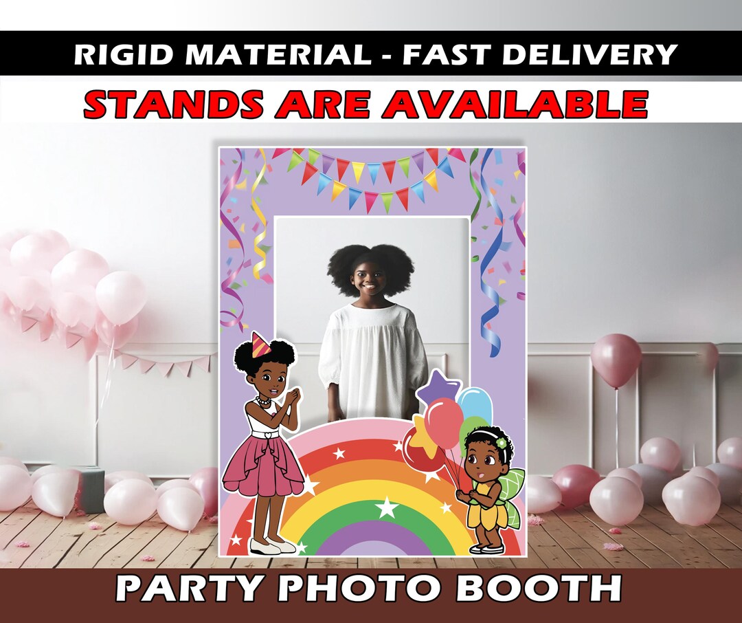 Gracie's Corner Birthday Photo Booth Frame: African American Party ...
