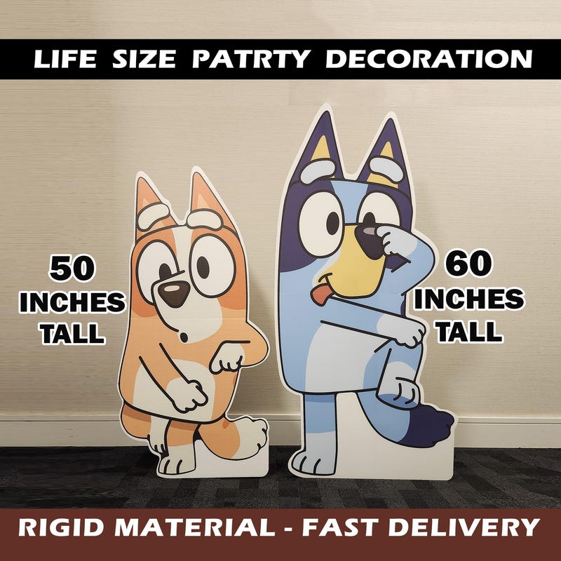 Bluey Cardboard Cutout - Etsy