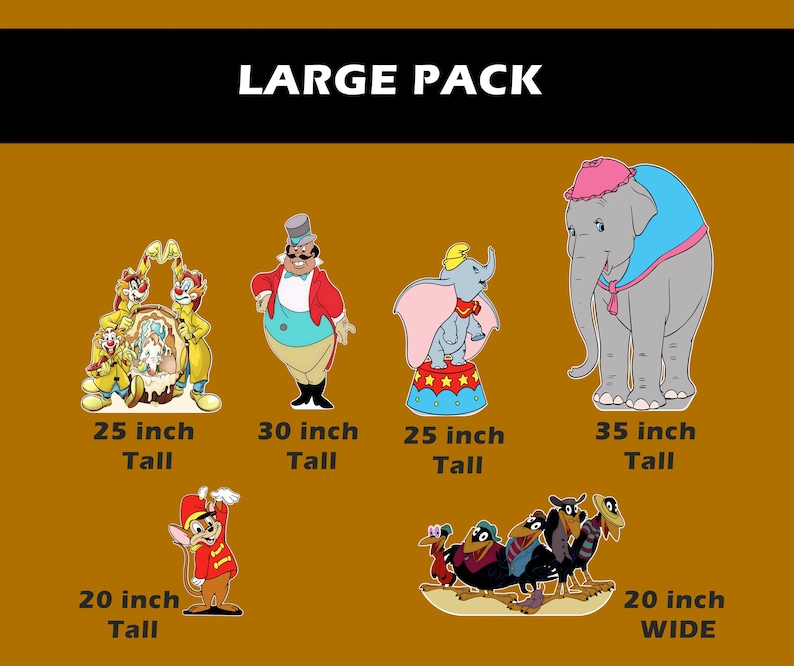 DUMBO Birthday Decoration Party Decor Standee Yard Sign Centerpiece ...