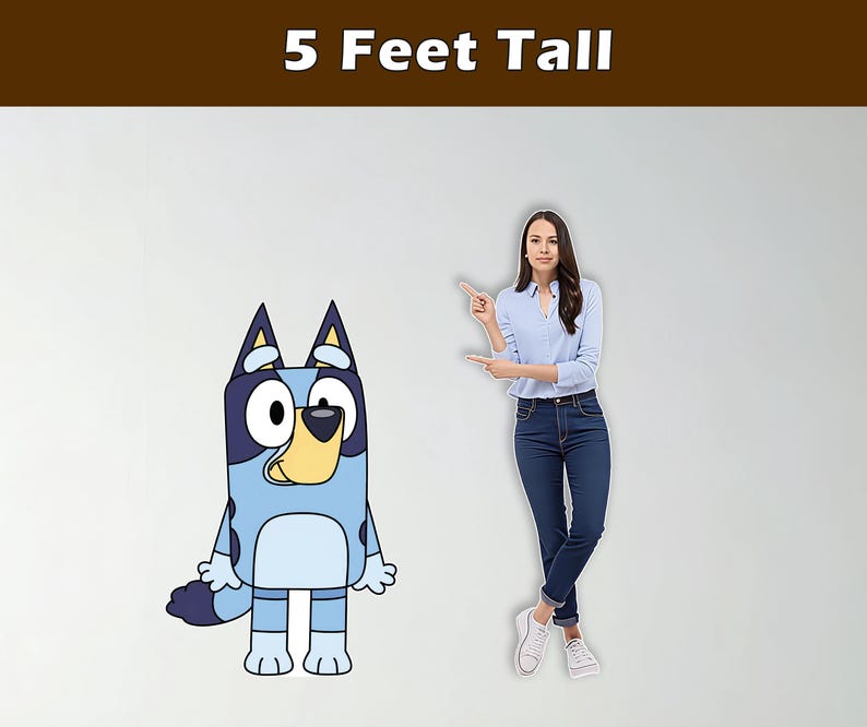 Bluey Life-size Birthday Yard Sign: Waterproof Coroplast Party Decor - Etsy