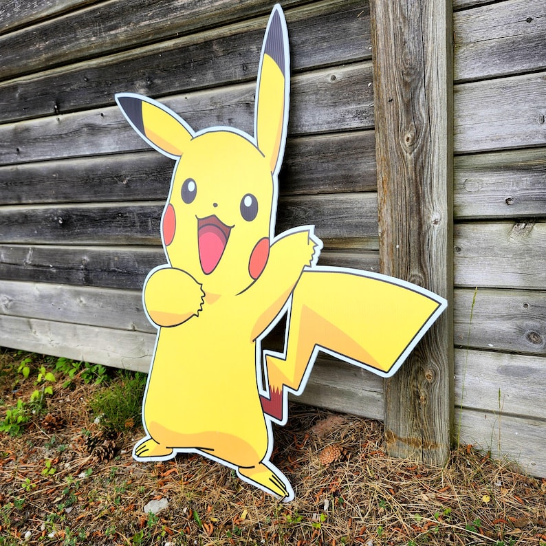 Party Decor Standee Yard Sign Yard Art Pokemon Birthday Pokemon Cutout ...