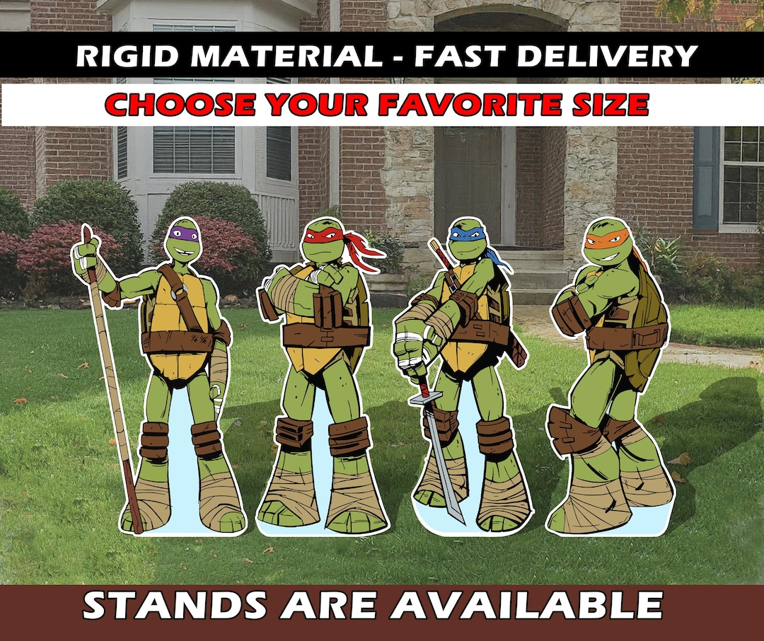 PARTY DECOR Backdrop Standee Prop Ninja Turtles Birthday Decoration ...