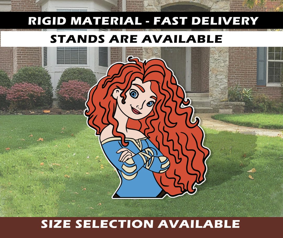 MERIDA Cutout, Princess Bust Cutouts, Merida Backdrop, Merida Themed ...