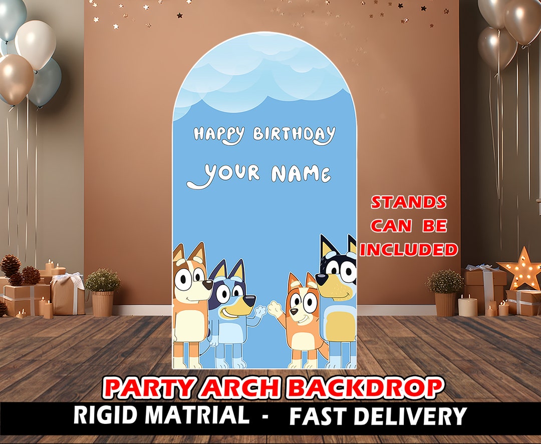 Blue Dog Arch Party Cutout Birthday Decoration Party Decor Backdrop ...