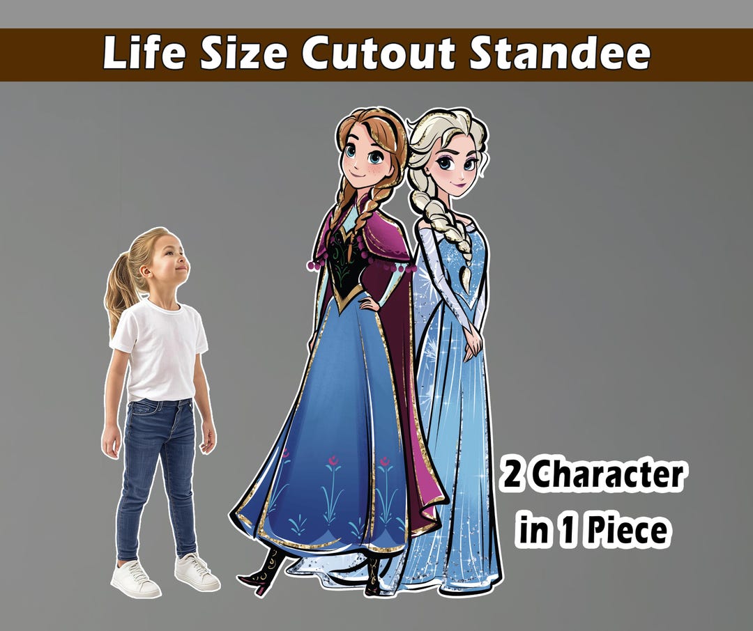 FROZEN LIFE SIZE Big Decor Birthday Decoration Yard Sign Frozen Cutout ...