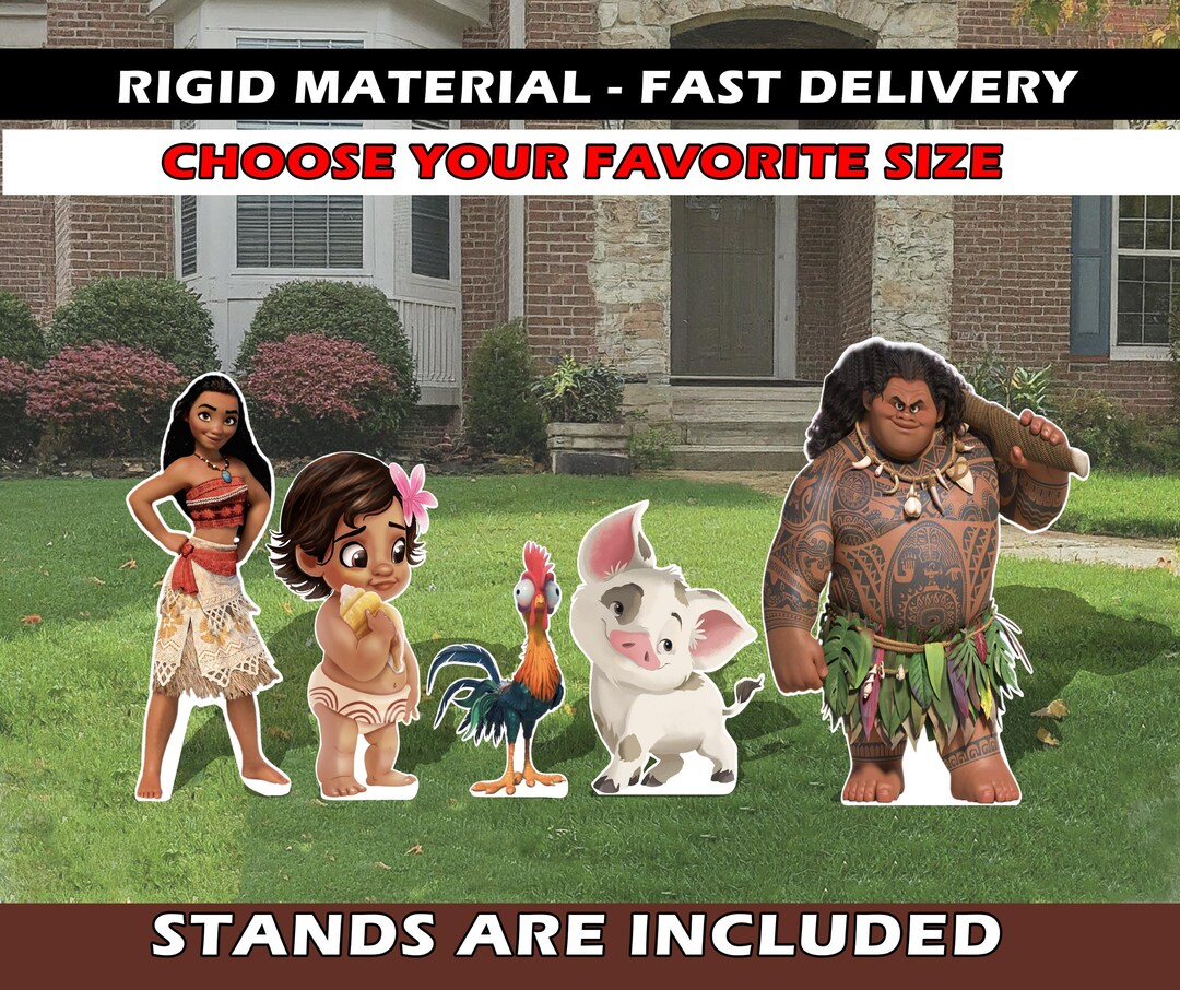 BABY MOANA Birthday Decor Moana Decoration Yard Sign Moana Cutout ...