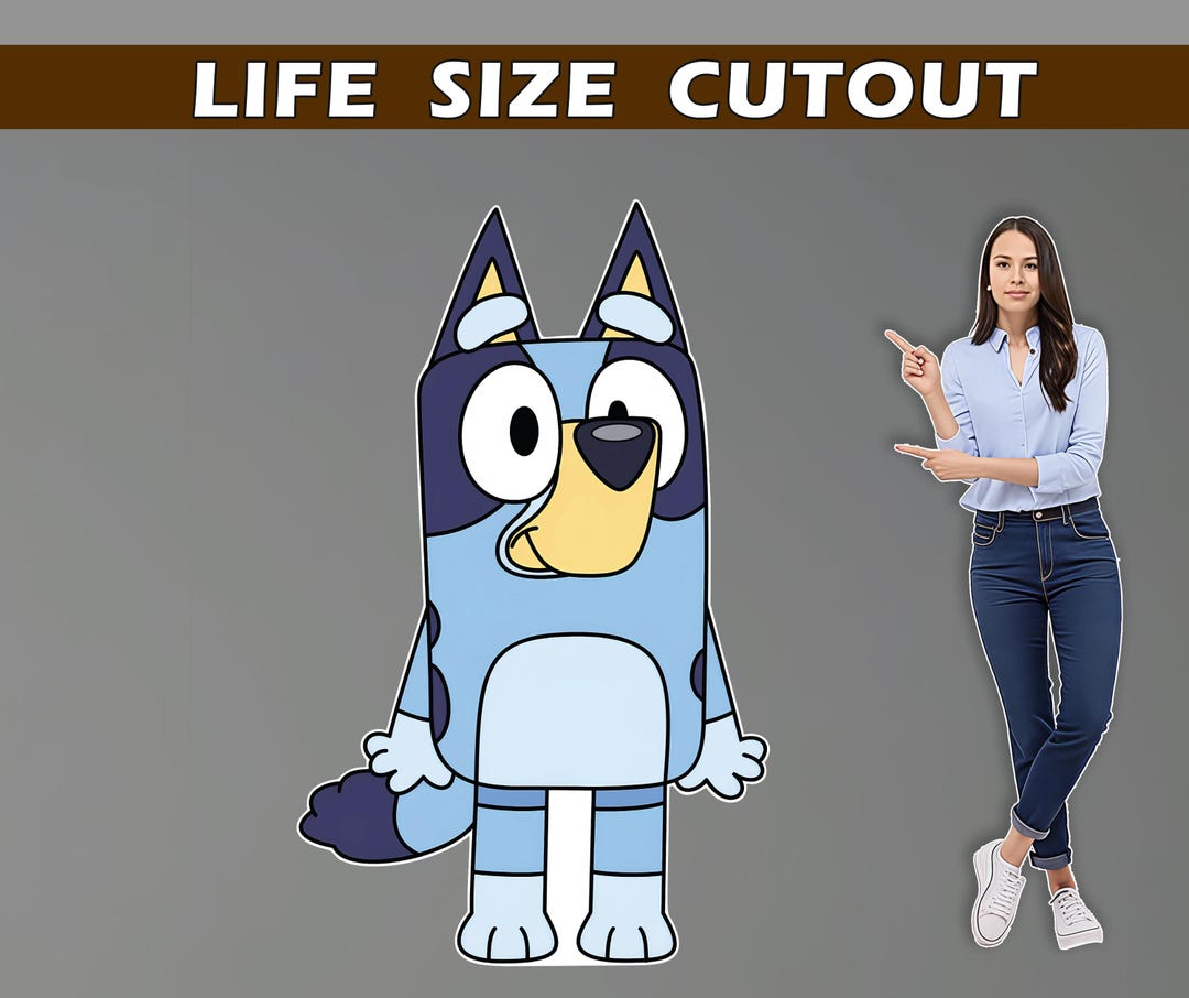 BLUEY LIFE SIZE Decor Bluey Birthday Decoration Yard Sign Bluey Cutout ...