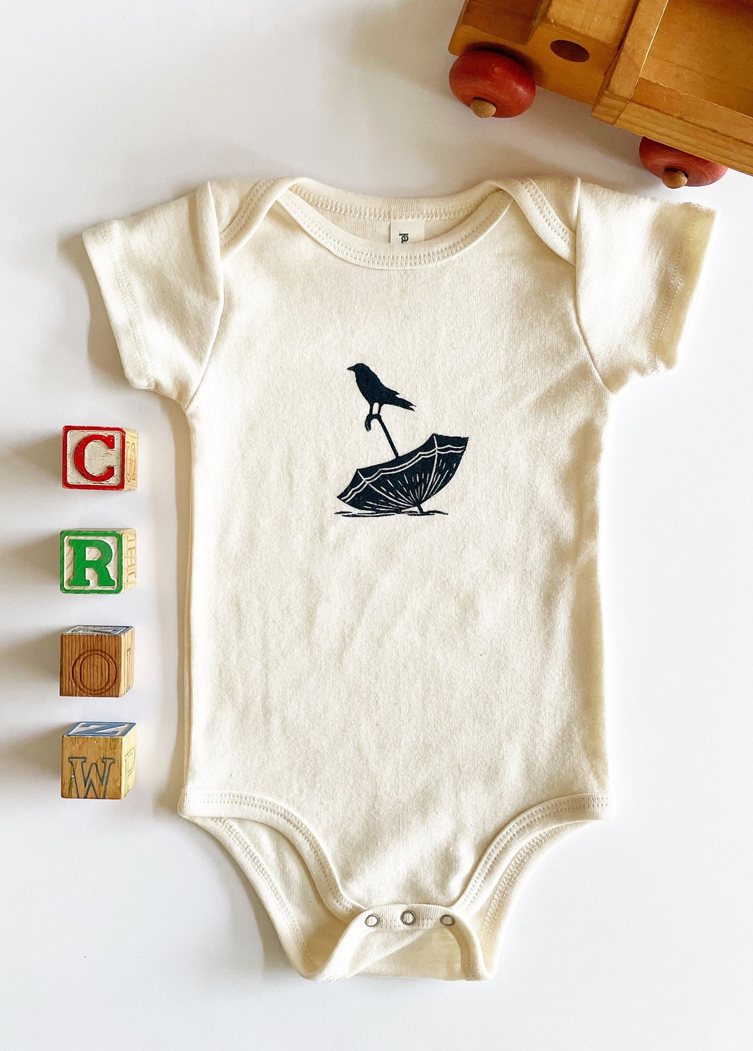 Crow and Umbrella Organic Cotton One Piece - Etsy