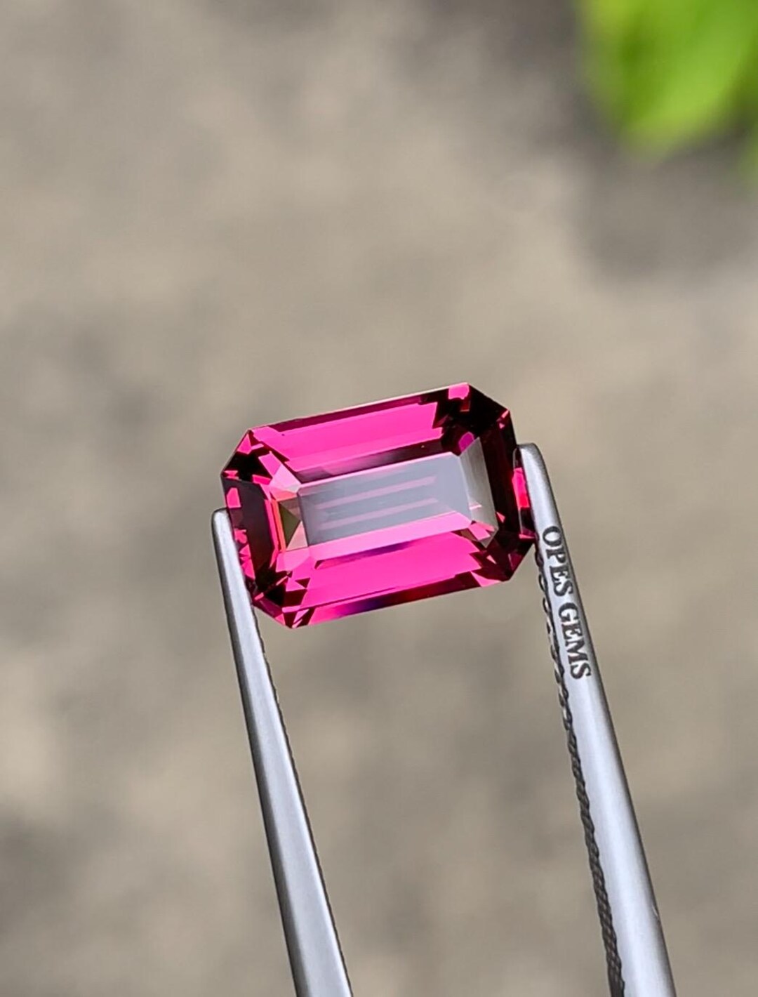 Raspberry Pink Garnet | 3.62ct Octagon Cut Gemstone, Malawi - Etsy