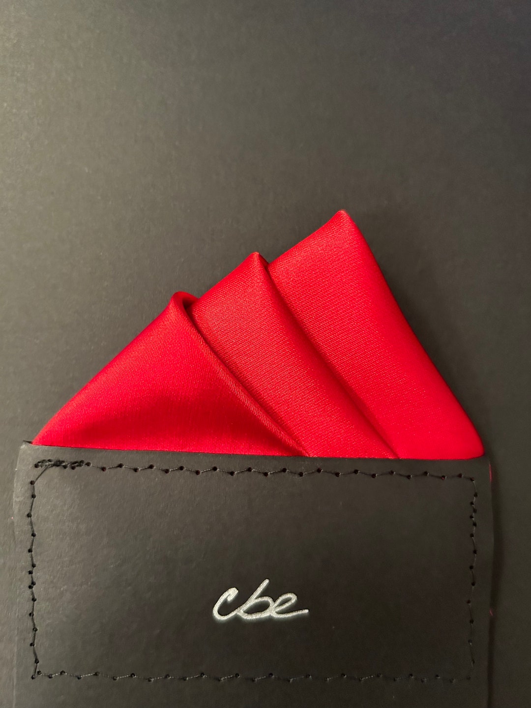 Prefolded Red Satin Pocket Square - Etsy