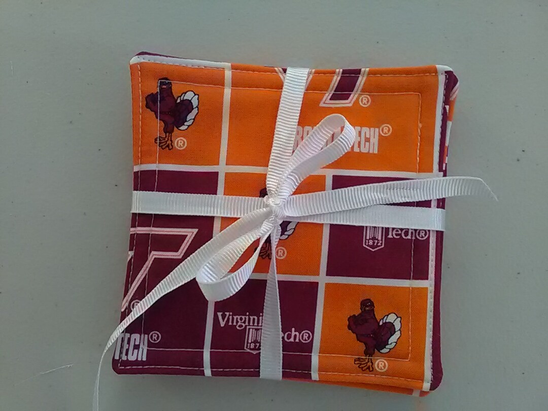 Coasters Va. Tech, NCAA, Hokies, Gobblers, Virginia, Mug Rug, Beverage ...