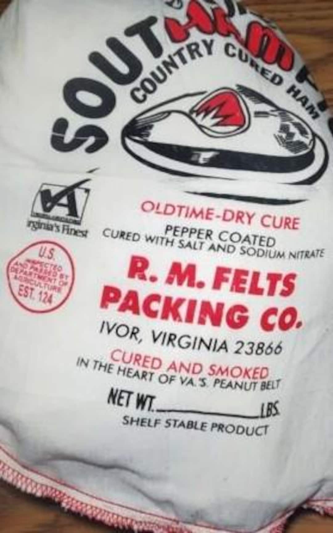 Virginia Country Ham, Whole Ham, Genuine, Salty, Dry Cured, Southeast ...